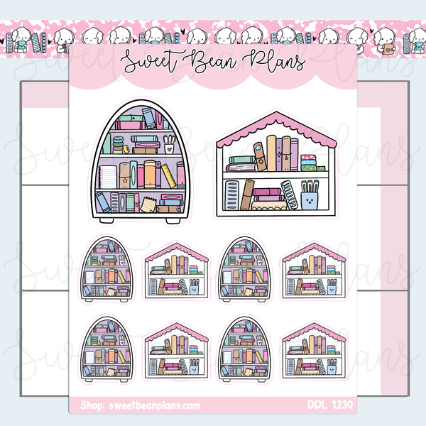Planner Storage Doodles Vinyl Planner Stickers | Ddl 1230 – Sweet Bean ...