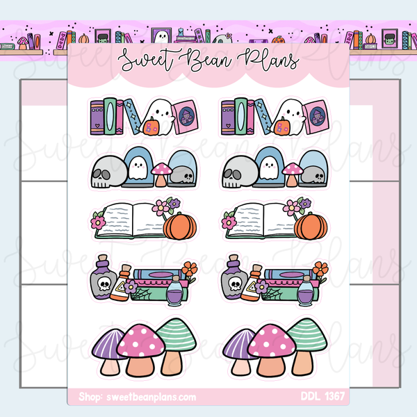 Cute Halloween Banners Vinyl Planner Stickers | Ddl 1367 – Sweet Bean Plans