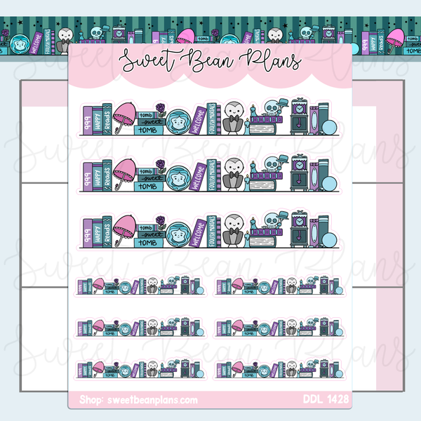 Foolish Bookshelf Vinyl Planner Stickers | Ddl 1428 – Sweet Bean Plans