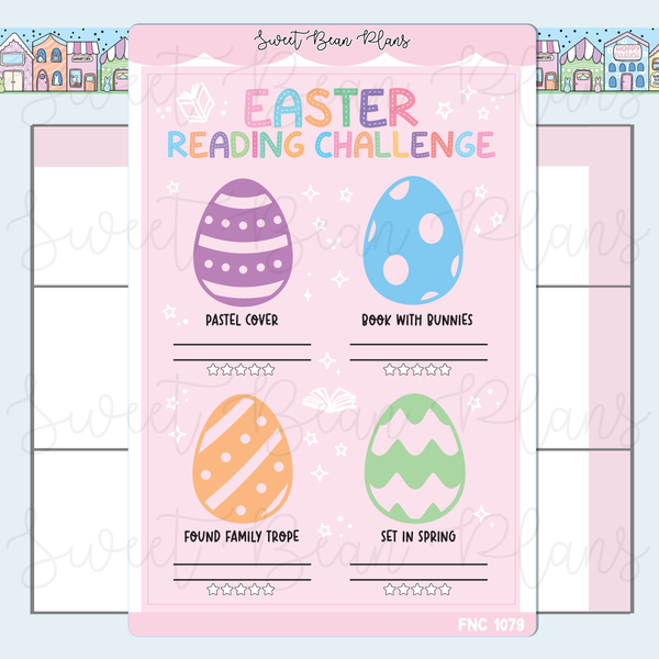 Easter Book Challenge Vinyl Planner Stickers | Fnc 1079 – Sweet Bean Plans