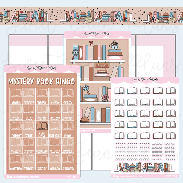Mystery Book Bingo Journaling Sticker Bundle – Sweet Bean Plans