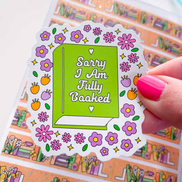 Sorry, Fully Booked Vinyl Die Cut Sticker – Sweet Bean Plans
