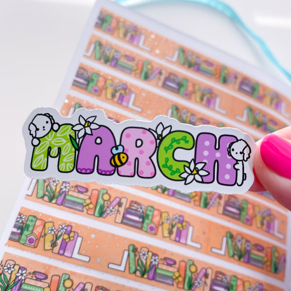 March Bean Vinyl Die Cut Sticker – Sweet Bean Plans