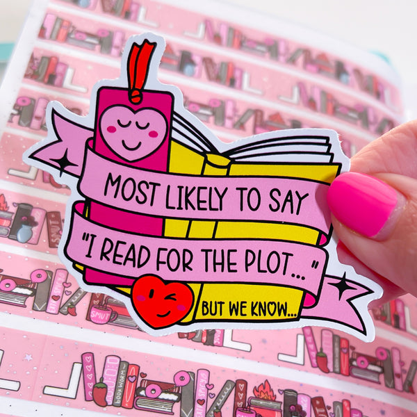 Likely To Read For The Plot Vinyl Die Cut Sticker – Sweet Bean Plans