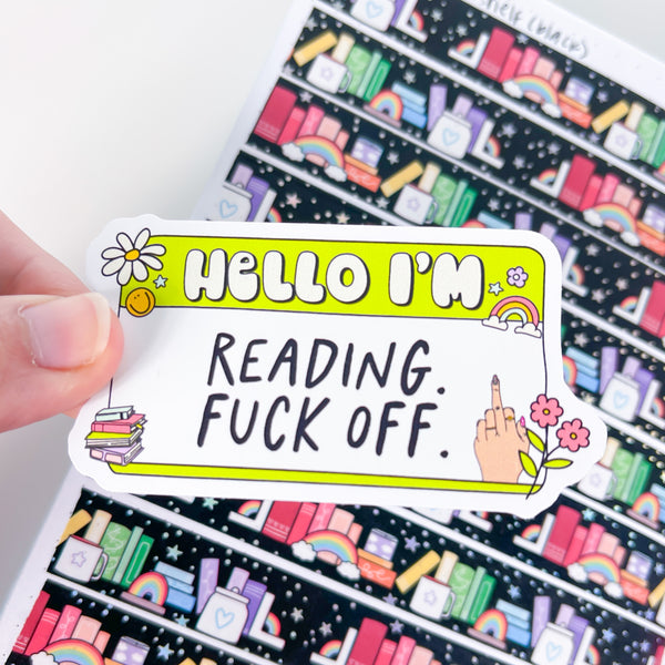 I'm Reading, Eff Off Premium Vinyl Sticker – Sweet Bean Plans