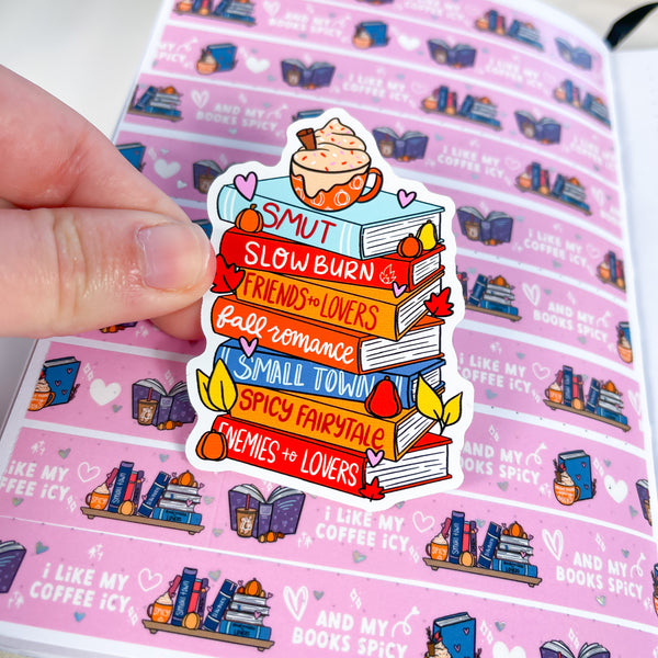 Fall Romance Tropes Premium Vinyl Sticker – Sweet Bean Plans