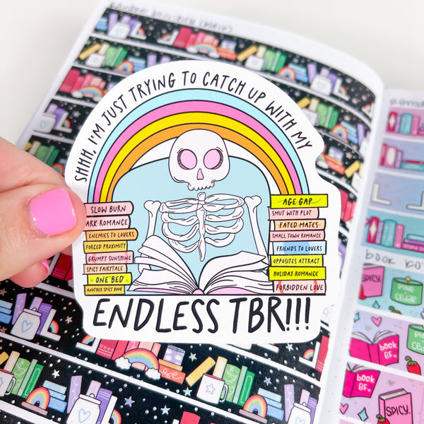 Endless TBR Premium Vinyl Die Cut – Sweet Bean Plans