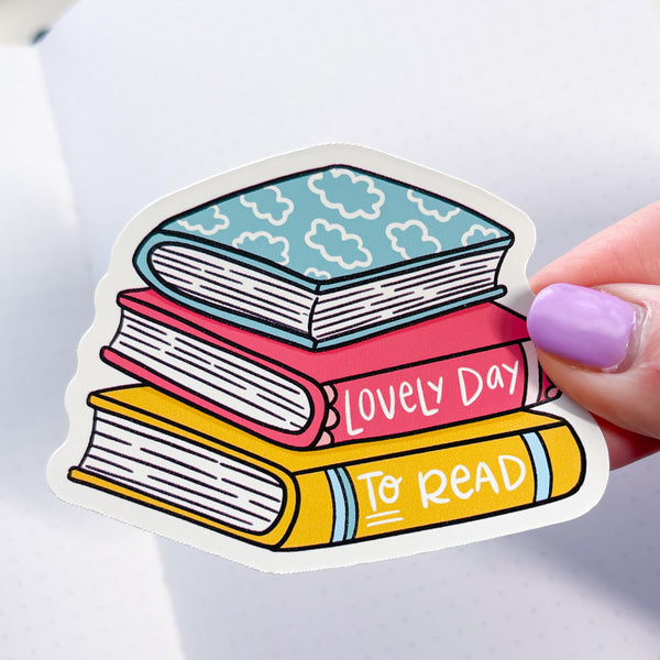 Lovely Day To Read Vinyl Die Cut Sticker – Sweet Bean Plans