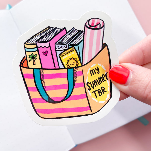 Summer TBR Bag Vinyl Die Cut Sticker – Sweet Bean Plans