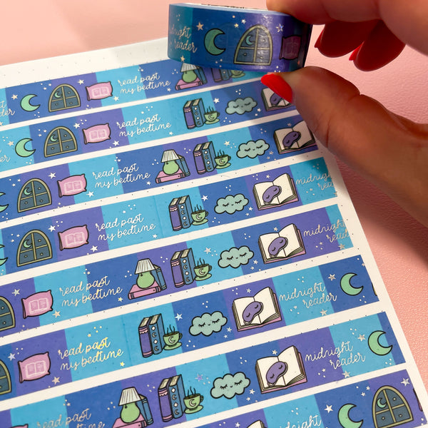 Holo Foil Midnight Reader Washi Tape (15mm) – Sweet Bean Plans