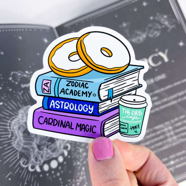 ZA Book Stack Vinyl Sticker | Zodiac Academy OFFICIALLY LICENSED ...