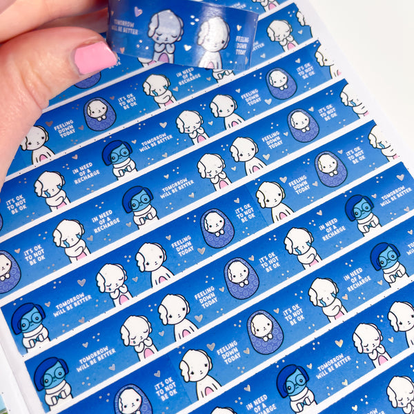 Holo Foil Sad Day Washi Tape (15mm) – Sweet Bean Plans