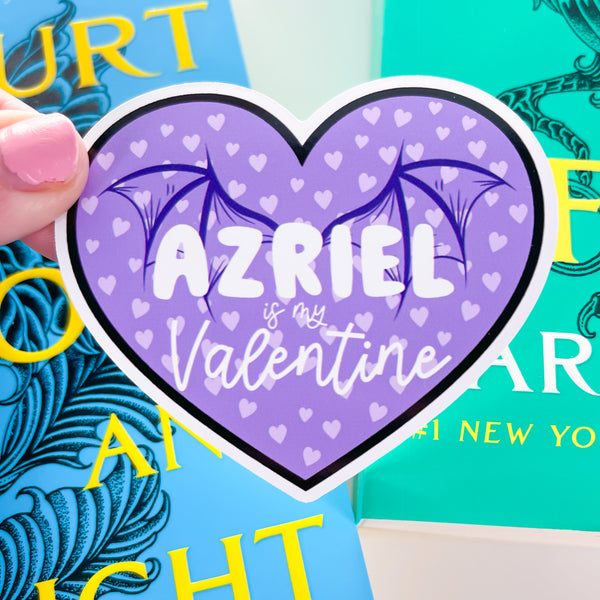 Azriel Is My Valentine ACOTAR Vinyl Sticker | SJM OFFICIALLY LICENSED ...