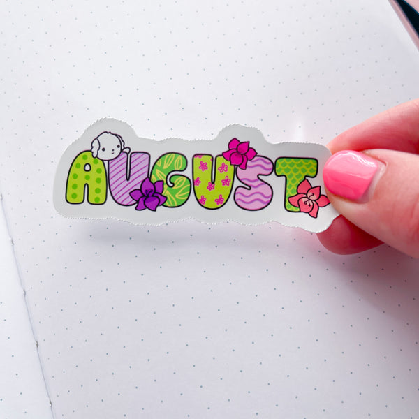 August Bean Vinyl Die Cut Sticker – Sweet Bean Plans
