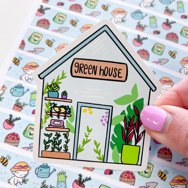 Greenhouse Vinyl Die Cut Sticker – Sweet Bean Plans