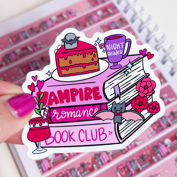 Vampire Book Stack Vinyl Die Cut Sticker – Sweet Bean Plans