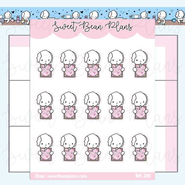 Work To Do Bean Vinyl Planner Stickers | Bn 286 – Sweet Bean Plans