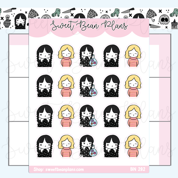 Wednesday Beans Vinyl Planner Stickers | Bn 292 – Sweet Bean Plans