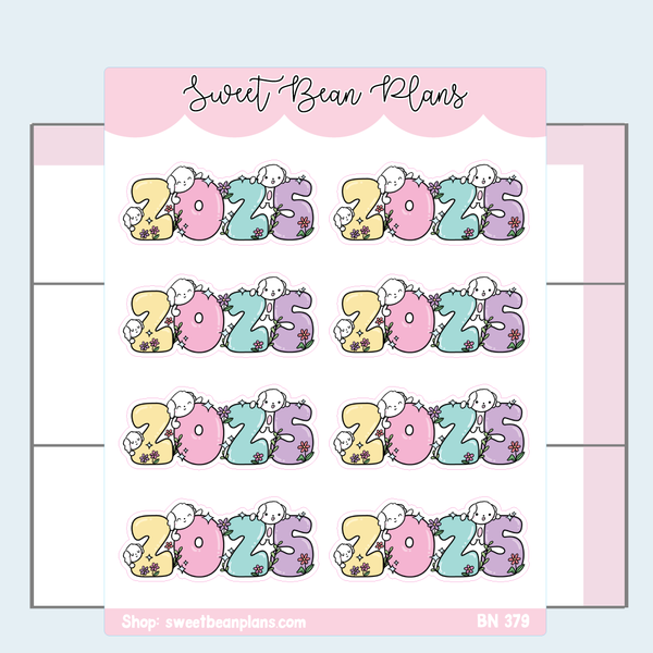 2025 Banners Vinyl Planner Stickers | Bn 379 – Sweet Bean Plans