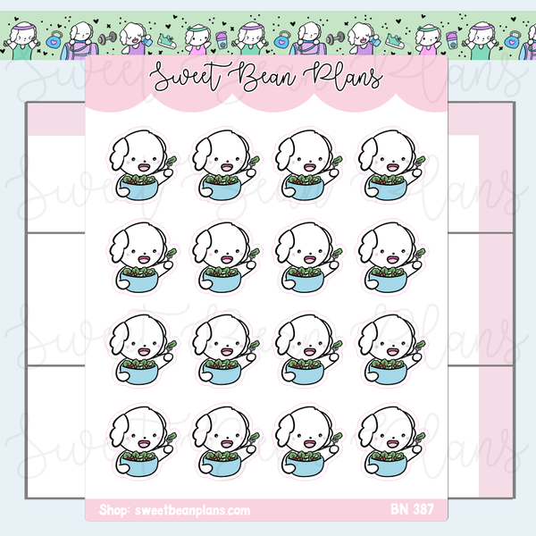 Salad Bean Vinyl Planner Stickers | Bn 387 – Sweet Bean Plans