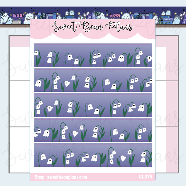CLEAR Boo-Bell Flowers Washi Strip Planner Stickers | Cl 075 – Sweet ...