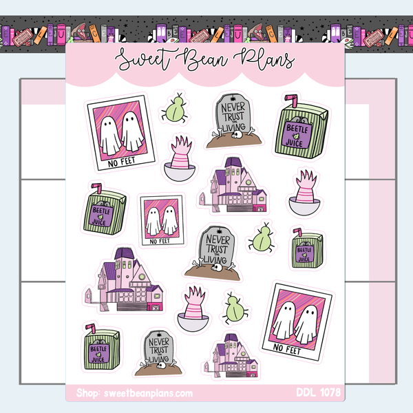 Beetle Doodles Vinyl Planner Stickers | Ddl 1078 – Sweet Bean Plans