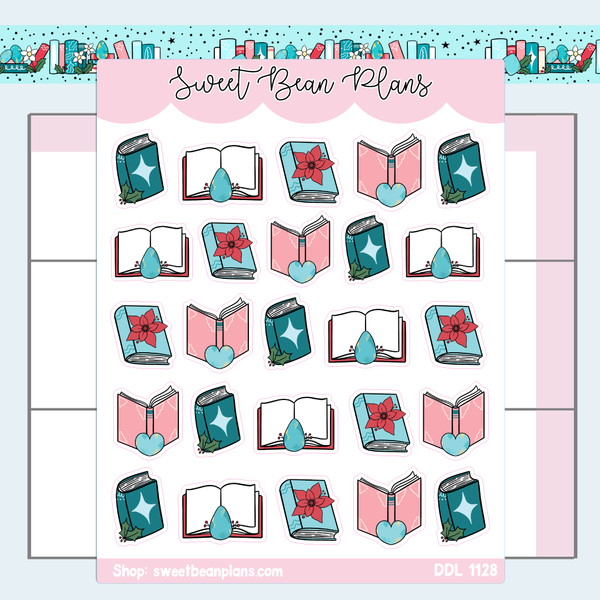 December 2024 Books Vinyl Planner Stickers | Ddl 1128 – Sweet Bean Plans