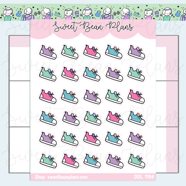 Workout Shoes Vinyl Planner Stickers | Ddl 1184 – Sweet Bean Plans