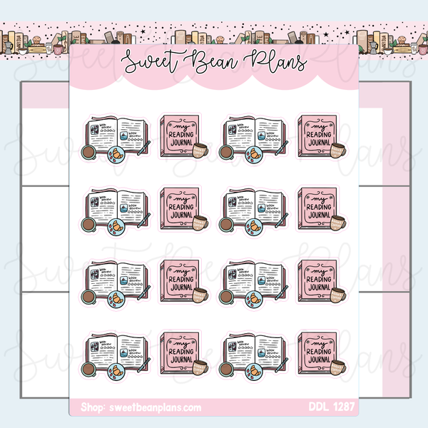 Reading Journaling Vinyl Planner Stickers | Ddl 1287 – Sweet Bean Plans
