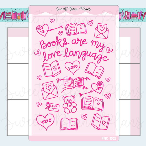 Books Love Language Cover Vinyl Planner Sticker | Fnc 1023 – Sweet Bean ...