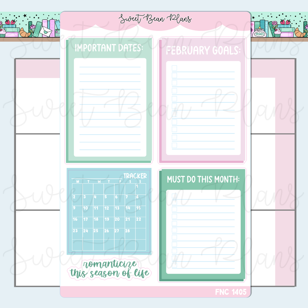 February 2026 Functional Stickers | Fnc 1405 – Sweet Bean Plans