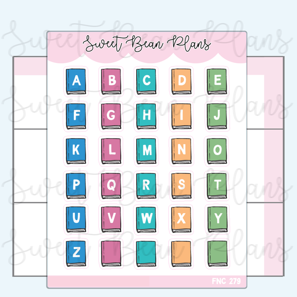 Alphabet Reading Challenge Vinyl Planner Stickers (2023) | Fnc 279 ...