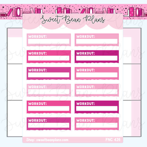 Workout July Vinyl Planner Stickers | Fnc 426 – Sweet Bean Plans
