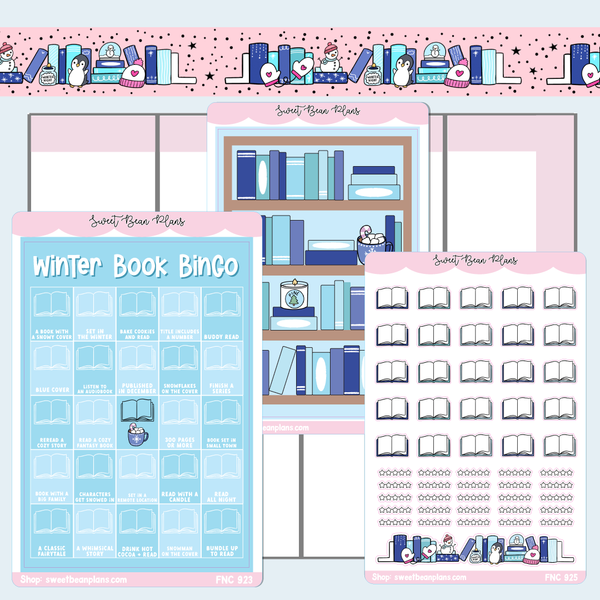Winter Book Bingo Journaling Sticker Bundle – Sweet Bean Plans