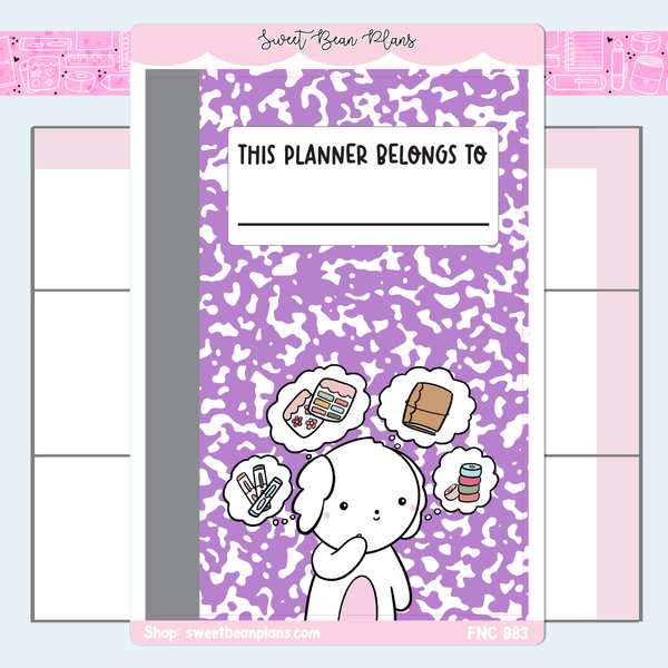 Purple Planner Cover Vinyl Planner Stickers | Fnc 983 – Sweet Bean Plans