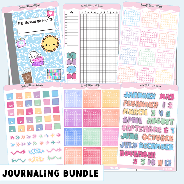 2025 Journaling Bundle (6 Pages) – Sweet Bean Plans