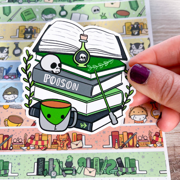 Ambitious Book Stack Premium Vinyl Die Cut – Sweet Bean Plans