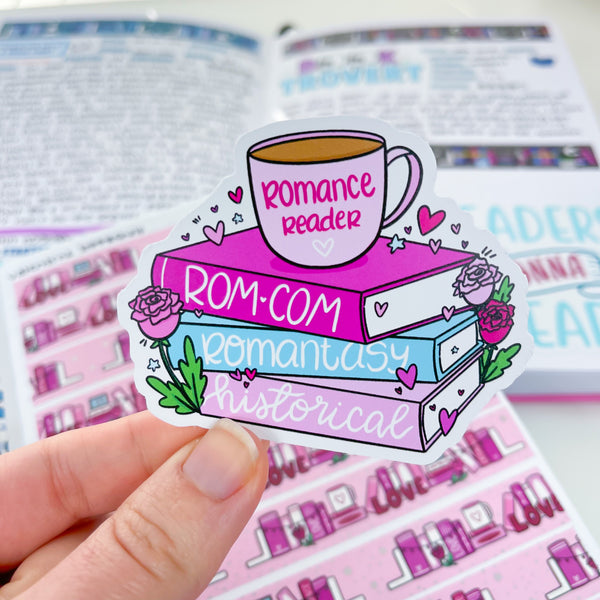 Romance Book Stack Premium Vinyl Die Cut – Sweet Bean Plans