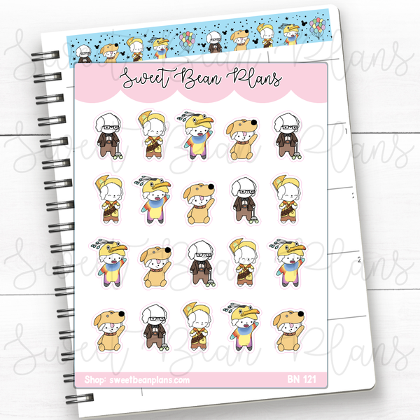 Adventure Beans Vinyl Planner Stickers | Bn 121 – Sweet Bean Plans