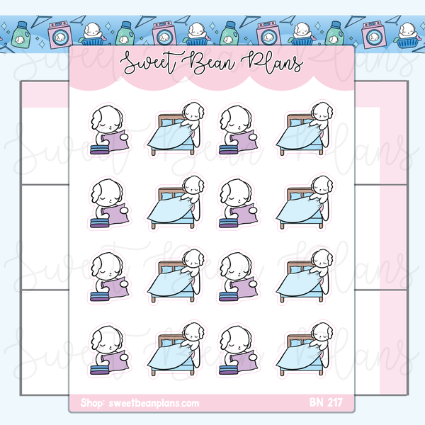 Change Sheets Bean Vinyl Planner Stickers | Bn 217 – Sweet Bean Plans