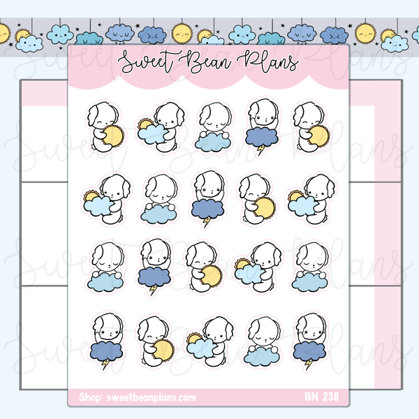Weather Beans Vinyl Planner Stickers | Bn 238 – Sweet Bean Plans