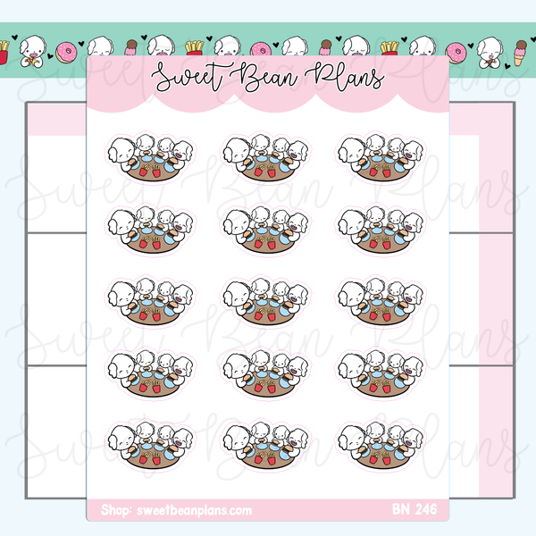 Family Dinner Beans Vinyl Planner Stickers | Bn 246 – Sweet Bean Plans