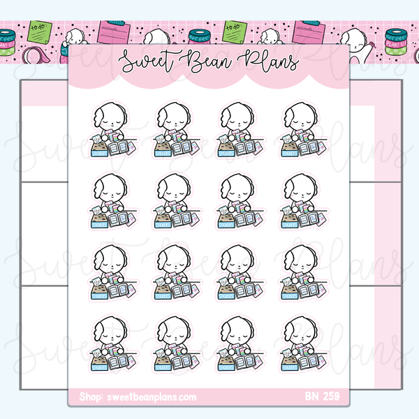 Sticker Organizing Bean Vinyl Planner Stickers | Bn 259 – Sweet Bean Plans