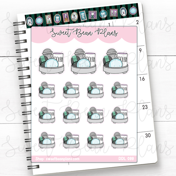 Haunted Bean Coffee Tray Vinyl Planner Stickers | Ddl 099 – Sweet Bean ...