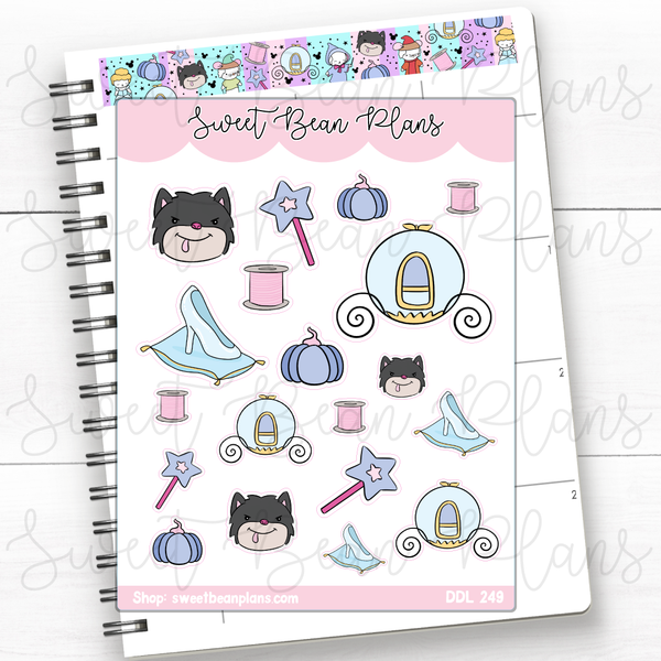 Fairytale Doodles Vinyl Planner Stickers | Ddl 249 – Sweet Bean Plans