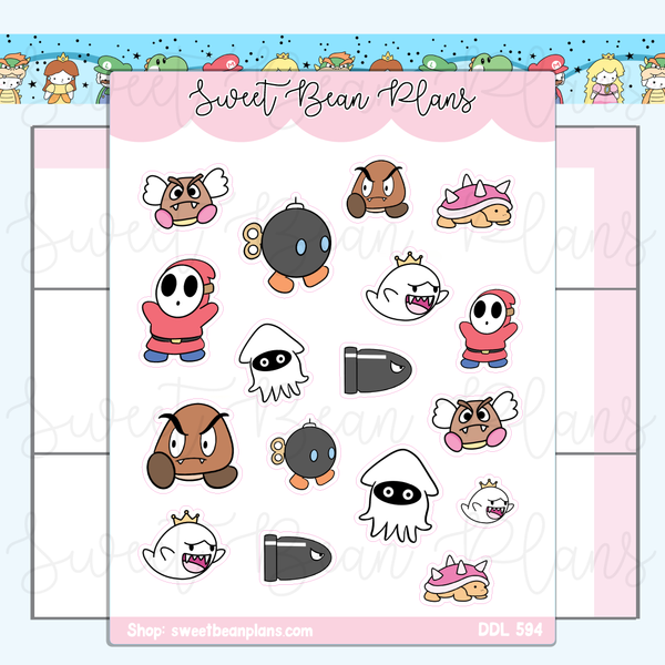 Super Villains Vinyl Planner Stickers | Ddl 594 – Sweet Bean Plans